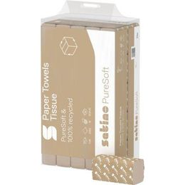 satino Falthandt&uuml;cher PureSoft, 2-lagig, W-Falzung, mit Pr&auml;gung, L 320 x B 206 mm, 100 % Recycling-Karton, soft beige, 3072 Blatt
