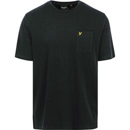 Lyle & Scott Lyle Scott Pocket Logo Textured Gunmetal T-Shirt