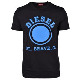 Schwarzes T-Shirt mit Diesel-Punkt-Logo