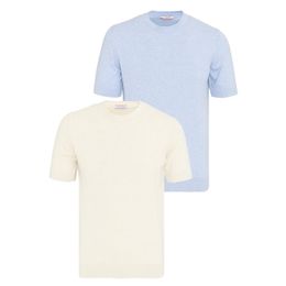 T-Shirt Basic-Strick-T-Shirt, 2Er-Pack