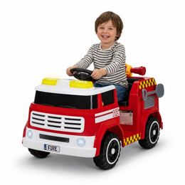 Actionbikes Motors Kinder-Elektro-Feuerwehrauto LF112, Wasserspritze, Sirene, Sprechanlage, Einsatzlicht, 50W, MP3