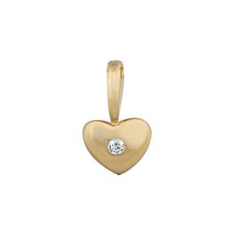 OROLINO Anh&auml;nger 585 Gold Herz-Motiv mit Brillant 0,01ct.