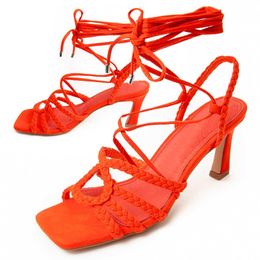 Montevita Heel Sandale Sandal8 in Orange