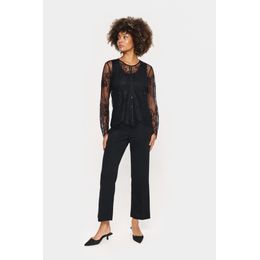 Saint Tropez Langarmshirt in Regular Fit Schwarz black