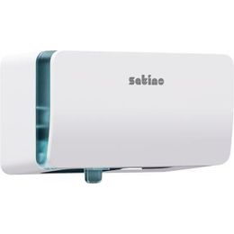 satino Doppelrollen-Toilettenpapierspender, f&uuml;r bis zu 2 kleine oder mittelgro&szlig;e Toilettenpapierrollen, B 301 x T 159 x H 186 mm, ABS-Kunststoff, wei&szlig;