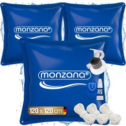Monzana Poolkissen 3er-Set Blau 120x120cm -20&deg;C