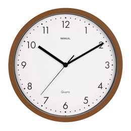 Maul Wanduhr Maulgrain &Oslash; 31 x 5 cm Kunststoff exkl. Batterie dark wood