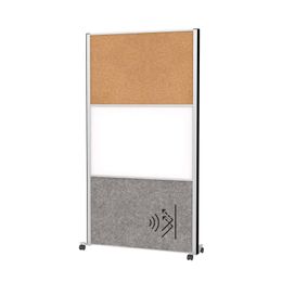 Maul Stellwandsystem Maulconnecto 1Akustik dunk. 1WB 1Kork Mobil