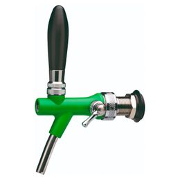 ich-zapfe Kompensatorhahn aus Chromnickelstahl und ABS-Kunststoff, gr&uuml;n
