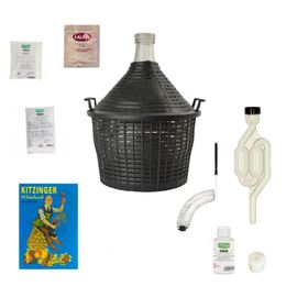 ich-zapfe Wein selber machen, Wein starterset, Weinbrauset, Weinherstellung starterset - mit Weinballon 10L, klein