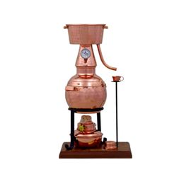 ich-zapfe Destille, Destillierger&auml;t, Destillationsapparatur - Alquitar Premium mit Spiritusbrenner und Thermometer, 0,7L
