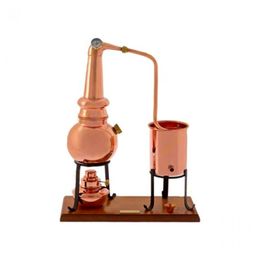 ich-zapfe Destille Alembic Whisky premium 0,7 Liter mit Spiritusbrenner und Thermometer