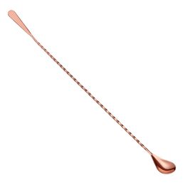 ich-zapfe Barl&ouml;ffel SPATULA mit Spatel Teardrop (45 cm) - Kupferfarbe | F&uuml;r Cocktails & Longdrinks