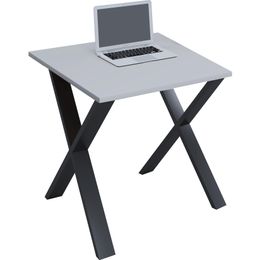 Vcm Holz Schreibtisch H. 76 x B. 140 x T. 80 cm Computertisch schlicht F&uuml;&szlig;e aus hochwertigem Metall Arbeitstisch B&uuml;rom&ouml;bel - Lona X