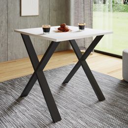 Vcm Premium Holz Esstisch H. 76 x B. 80 x T. 80 cm K&uuml;chentisch Speisetisch Tisch Xona X