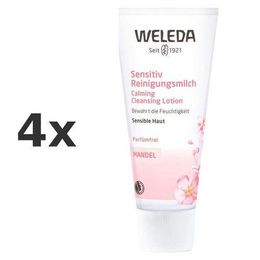 4x Weleda Sensitiv Reinigungsmilch Mandel 75 ml