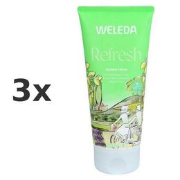 3x Weleda Refresh Erfrischungsdusche Citrus 200 ml