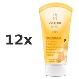12x Weleda Calendula Waschlotion & Shampoo 200 ml