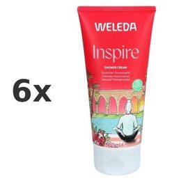 6x Weleda Inspire Shower Cream Granatapfel 200 ml