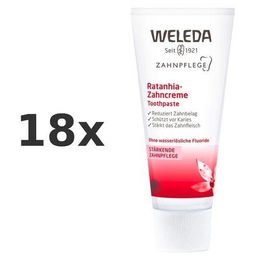 18x Weleda Ratanhia Zahncreme 75 ml