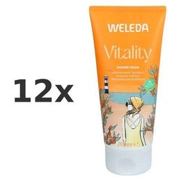 12x Weleda Vitality Shower Cream Sanddorn 200 ml