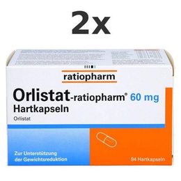 2x ORLISTAT-ratiopharm 60 mg Hartkapseln 84 St