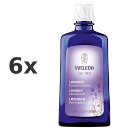 6x Weleda Lavendel Entspannungsbad 200 ml