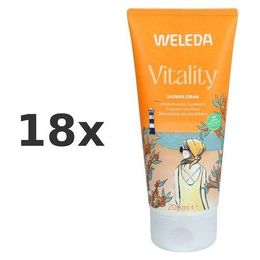 18x Weleda Vitality Shower Cream Sanddorn 200 ml