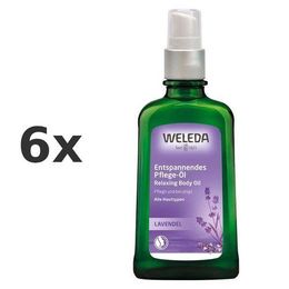 6x Weleda Lavendel entspannendes Pflege-&Ouml;l 100 ml