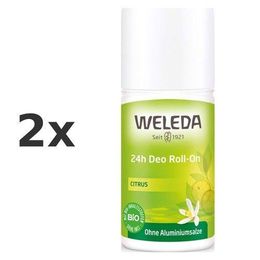 2x Weleda Citrus 24 h Deo Roll-on 50 ml