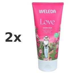 2x Weleda Love Shower Cream Rose 200 ml
