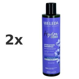 2x Weleda HydraShine Feuchtigkeits-Shampoo Alpen-Lein 250 ml