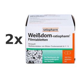 2x WEISSDORN-ratiopharm Filmtabletten 100 St