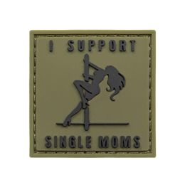 bw-online-shop Rubber Patch I Support Single Moms oliv