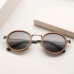 Holzkern Sonnenbrille The Radiant M (Walnuss/Antiksilber)