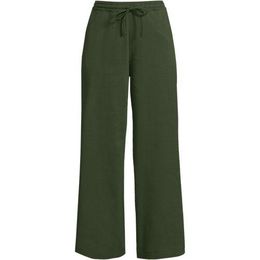 LANDS' END 7/8-Hose SPORT KNIT mit weitem Bein f&uuml;r Damen, Damen, size: regular, Gr&uuml;n, Baumwolle, by Lands' End
