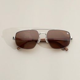Holzkern Sonnenbrille The Rationalist (Walnuss/Silber)