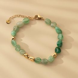 Holzkern Fireworks Armband Damen Gold und Aventurin