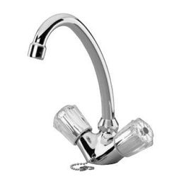 Kaja Classic Sp&uuml;ltisch mit versenkb.r, Kette,HU-Ausl. 200mm chrom Kroneng., 31602-1-C 31602-1-C