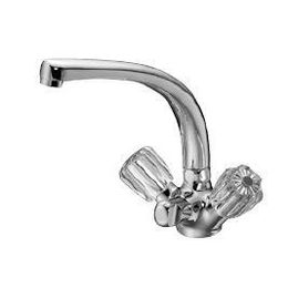 Kaja Classic Sp&uuml;ltisch-Einlocharmatur mit, Ger&auml;teanschl., Gussausl. 185mm chr., 31710-3-C 31710-3-C