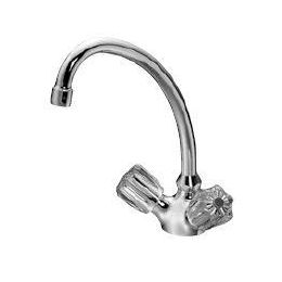 Kaja Classic Sp&uuml;ltisch-Einlocharmatur mit, gl. K&ouml;., HU-Ausl. 200mm chrom Kroneng., 31600-1-C 31600-1-C