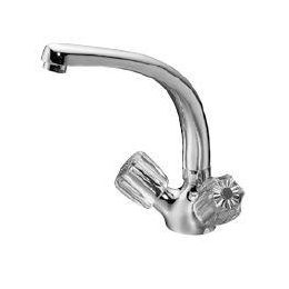 Kaja Classic Sp&uuml;ltisch-Einlocharmatur mit, glattem K&ouml;rper, Gussausl. 185mm chrom, 31610-3-C 31610-3-C