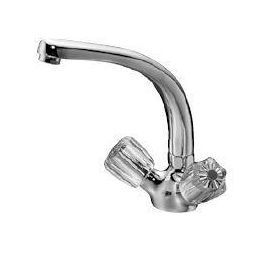 Kaja Classic Sp&uuml;ltisch-Einlocharmatur mit, Kettenh., Gussausl. 185mm chrom Kroneng., 31611-1-C 31611-1-C