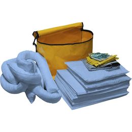 eurokraft basic Leckage-Notfallset in PVC-Tasche, Bindung 75 l, Ausf&uuml;hrung &Ouml;l, blau