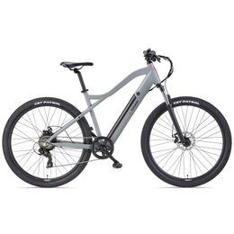 Telefunken MT922 E-MTB Mountainbike, 7-Gang Kettenschaltung, Heckmotor, 489,6 Wh Akku, 29" aluminiumgrau
