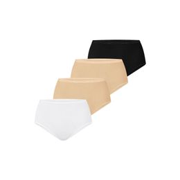 Nur Die Damen Taillenslip Bio-Baumwolle GOTS-zertifiziert 4er Pack