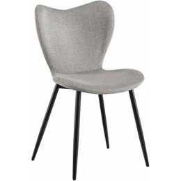 CLP Esszimmerstuhl Maika, ergonomischer Polsterstuhl mit Samt- oder Stoffbezug, K&uuml;chenstuhl mit Metallgestell, belastbar bis 150 kg