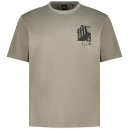 Herren Gro&szlig;e Gr&ouml;&szlig;en | BOSS T-Shirt mit Motiv-Print Farbe grau Gr&ouml;&szlig;e: 4XL