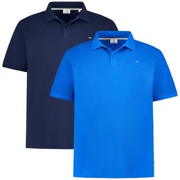 Herren Gro&szlig;e Gr&ouml;&szlig;en | Pfundskerl Doppelpack Poloshirt aus Baumwolle Farbe dunkelblau/royalblau Gr&ouml;&szlig;e: 7XL