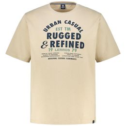 Herren Gro&szlig;e Gr&ouml;&szlig;en | Lerros T-Shirt mit Label-Print Farbe beige Gr&ouml;&szlig;e: 6XL